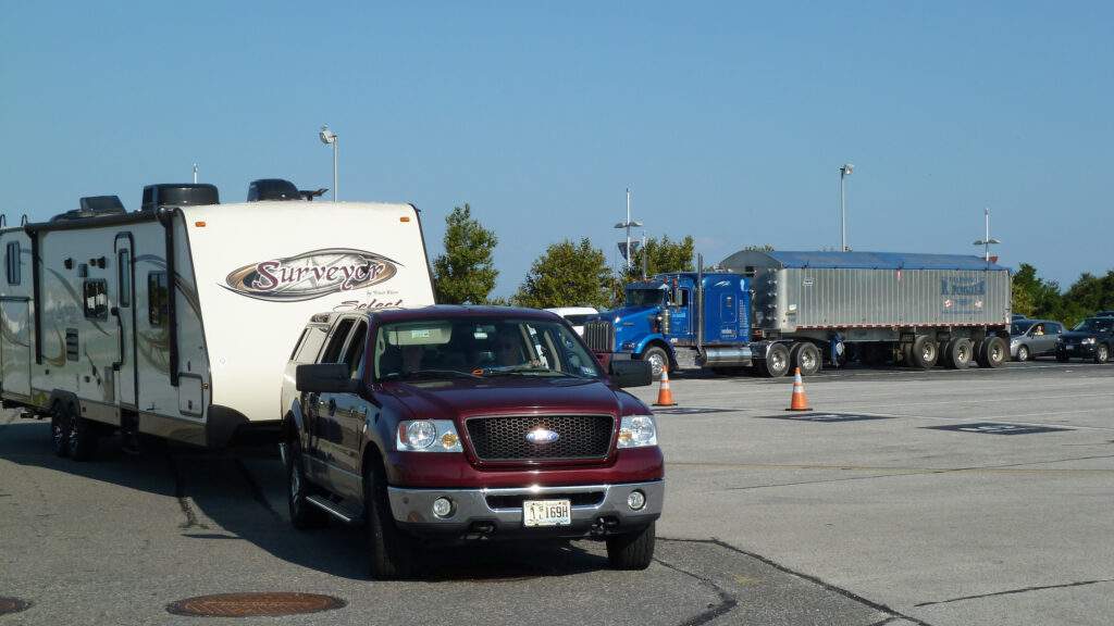 Boarding Commercial Trucks on the Cape May - Lewes Ferry